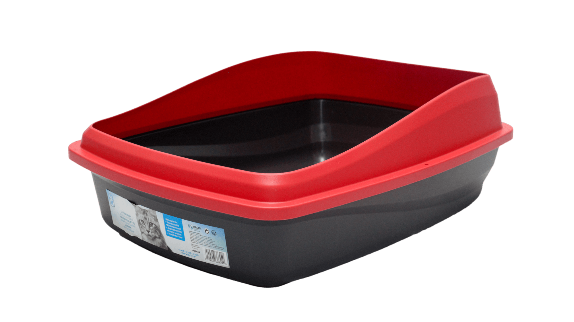 Arenera Para Gatos Catit Sencilla Con Borde Removible Roja